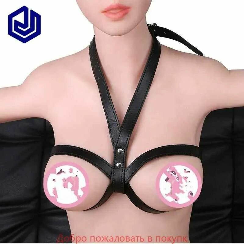 Кожаный нагрудный ремень, связывание груди, сексуальное женское белье, черный
