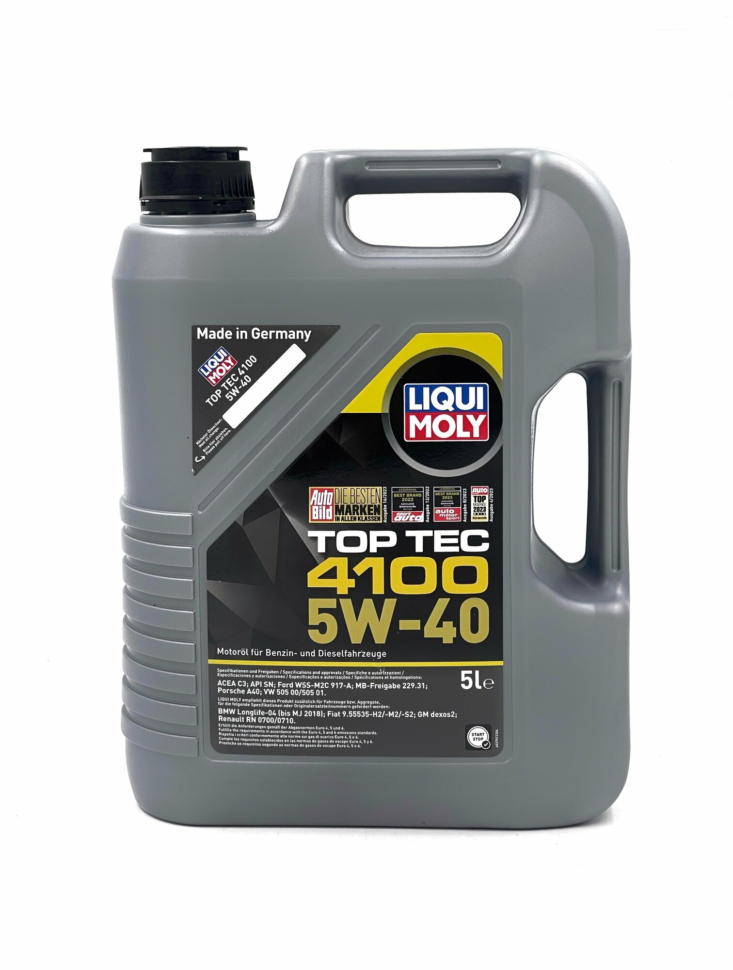 Масло моторное Liqui Moly Top Tec 4100 5w-40, синтетическое 5 литров
