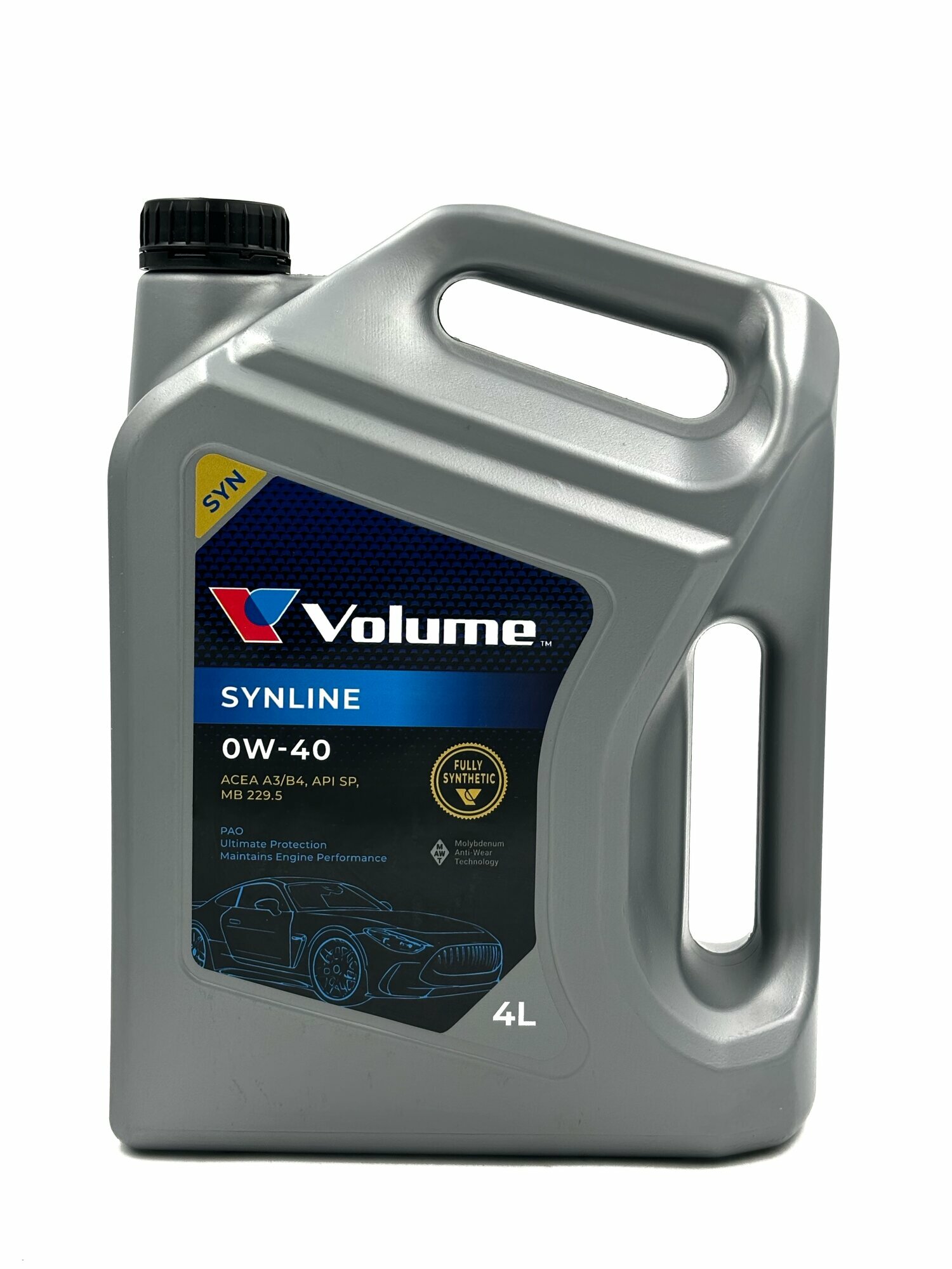 Масло моторное Volume Synline 0w-40, 4 литра, синтетическое ,