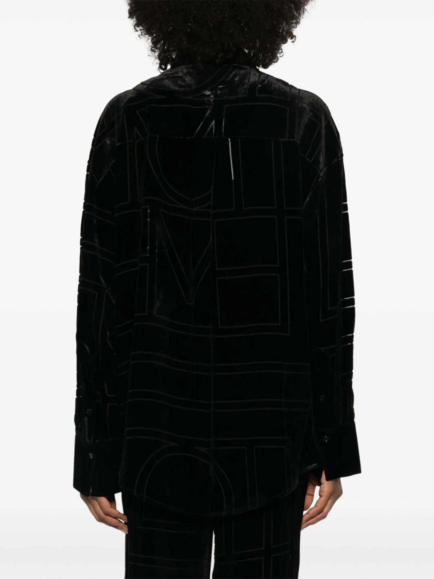 Рубашка TOTEME, размер 38, black / black — фото 1