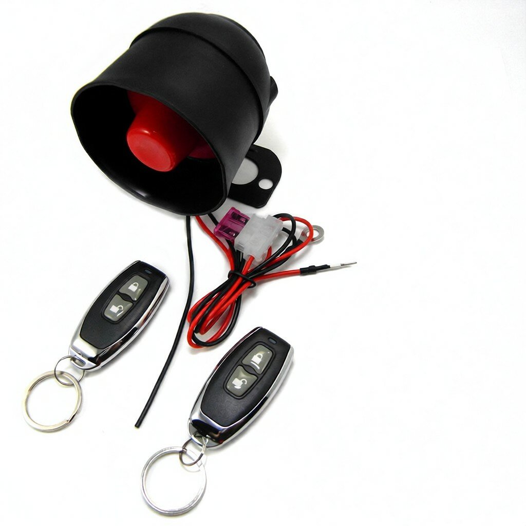 Универсальная автомобильная сигнализация безразрушительной установки 12V система защиты автомобиля устройство с 7 уровнями чувствительности сигнализация для транспортного средства с 2 пультами дистанционного управления 6-универсальная 125DB 10A 10mA
