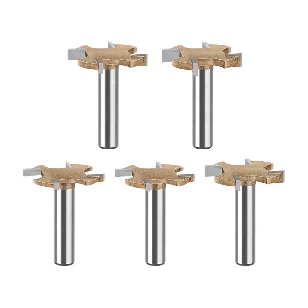 Набор Фрезерных Долот С Т-образным Пазом 8 мм с 4 Канавками, Высокоскоростной Резак По Дереву Большого Диаметра Для Гладкой Резьбы и Нарезания канавок