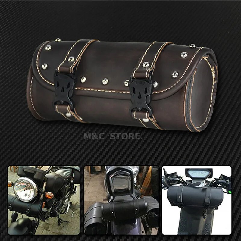Мотоциклетные седельные сумки из искусственной кожи, боковая сумка для инструментов, сумка для багажа, маленький размер для Harley Touring Sportster Dyna Softail для Honda
