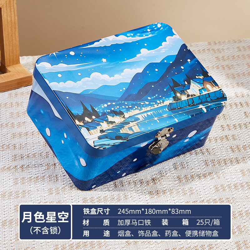 В наличии запираемая жестяная коробка для хранения, цветная настольная косметическая коробка, домашняя маленькая коробка, креативный подарок на день рождения