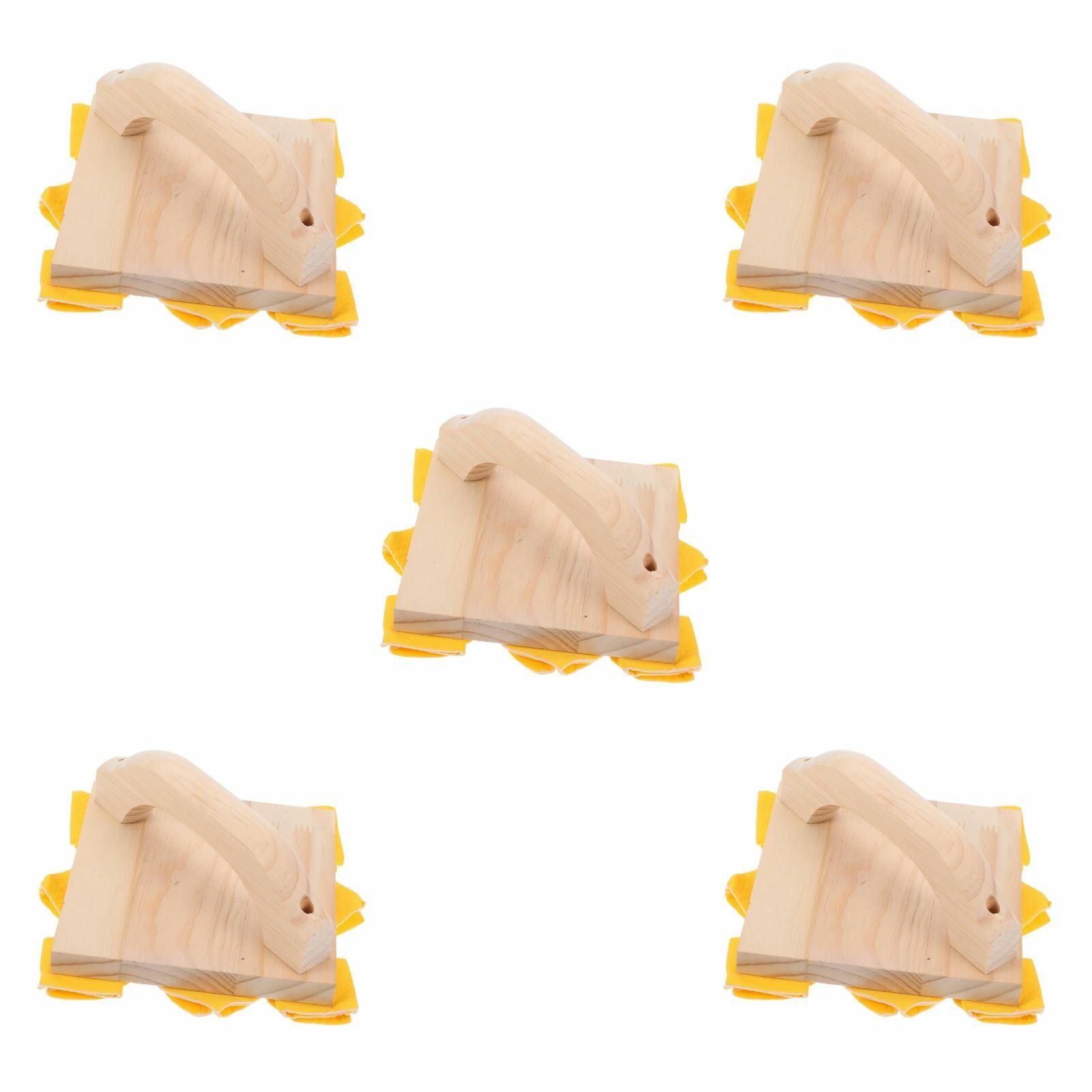 Кисти из овчины с деревянной ручкой для художественного творчества и покраски, 5 шт