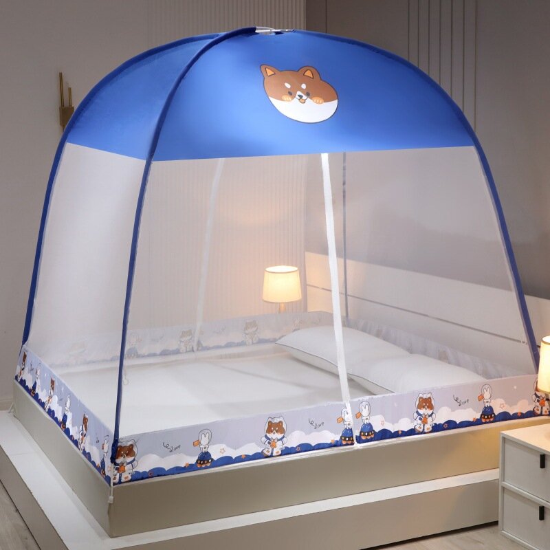 2026 Новейшая монгольская юрта с москитной сеткой для дома, спальни, бесплатная установка, студенческое общежитие, анти-падение, складная кровать для детей, антимоскитная палатка