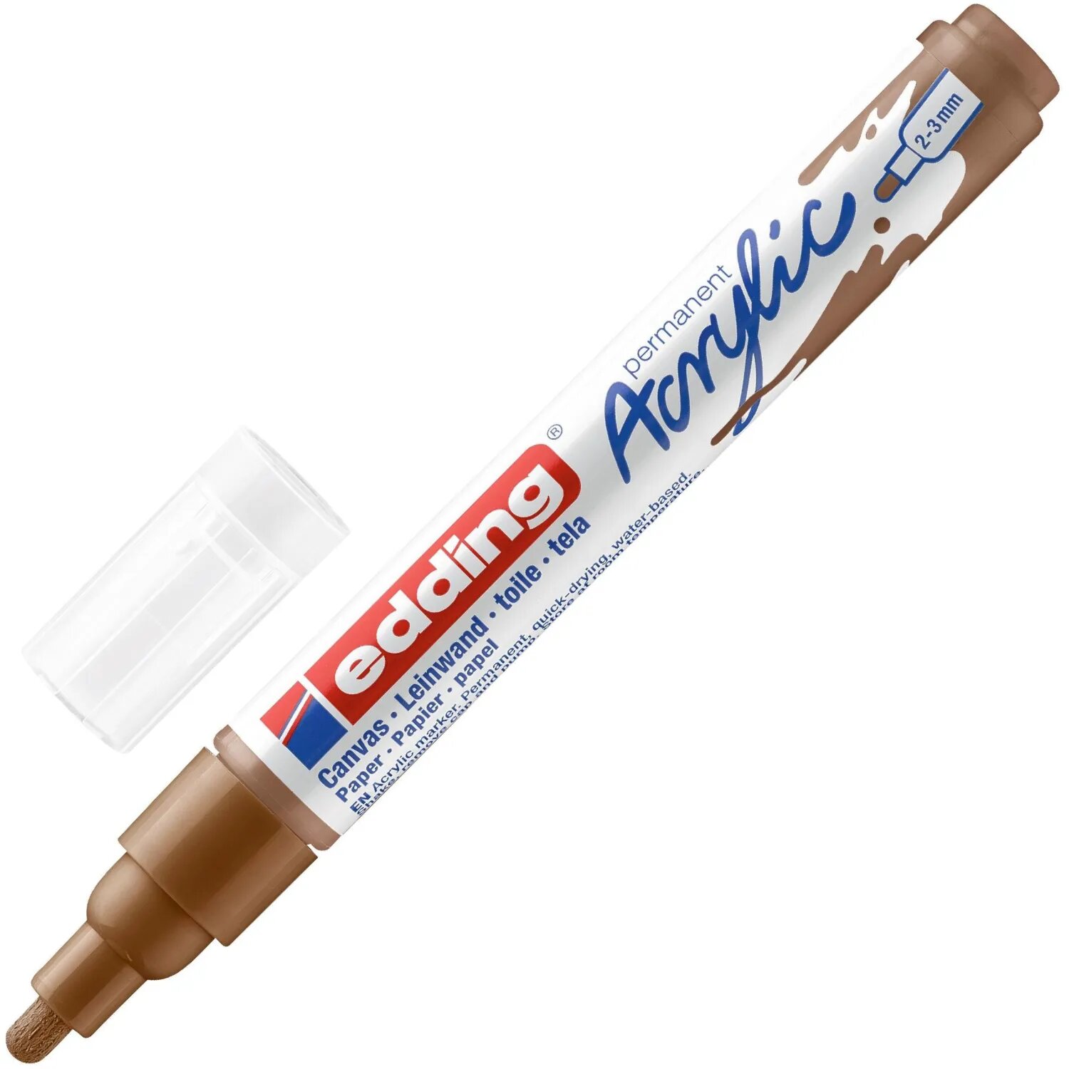 Маркер акриловый Edding 5100/919. кругл. нак. 2-3 мм. Светло-коричневый/Hazel