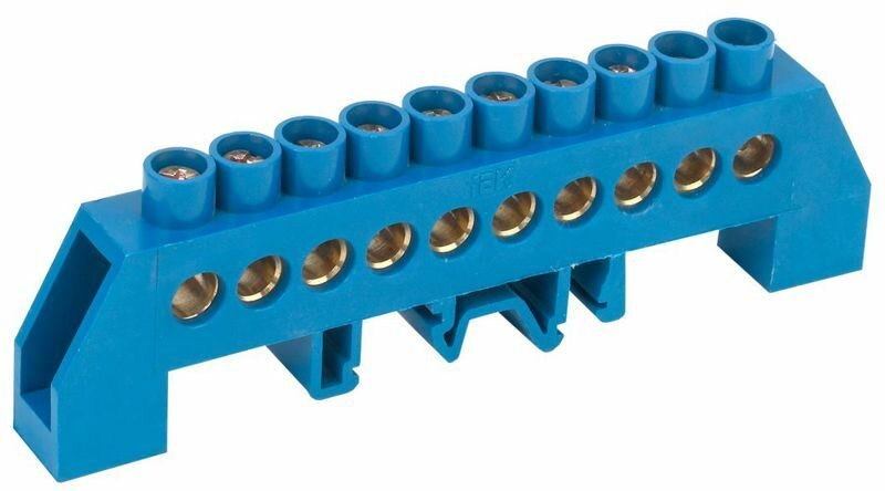 Шина нулевая в комб. DIN-изол. «Стойка» ШНИ-8х12-10-КС-С IEK YNN10-812-10DP-K07