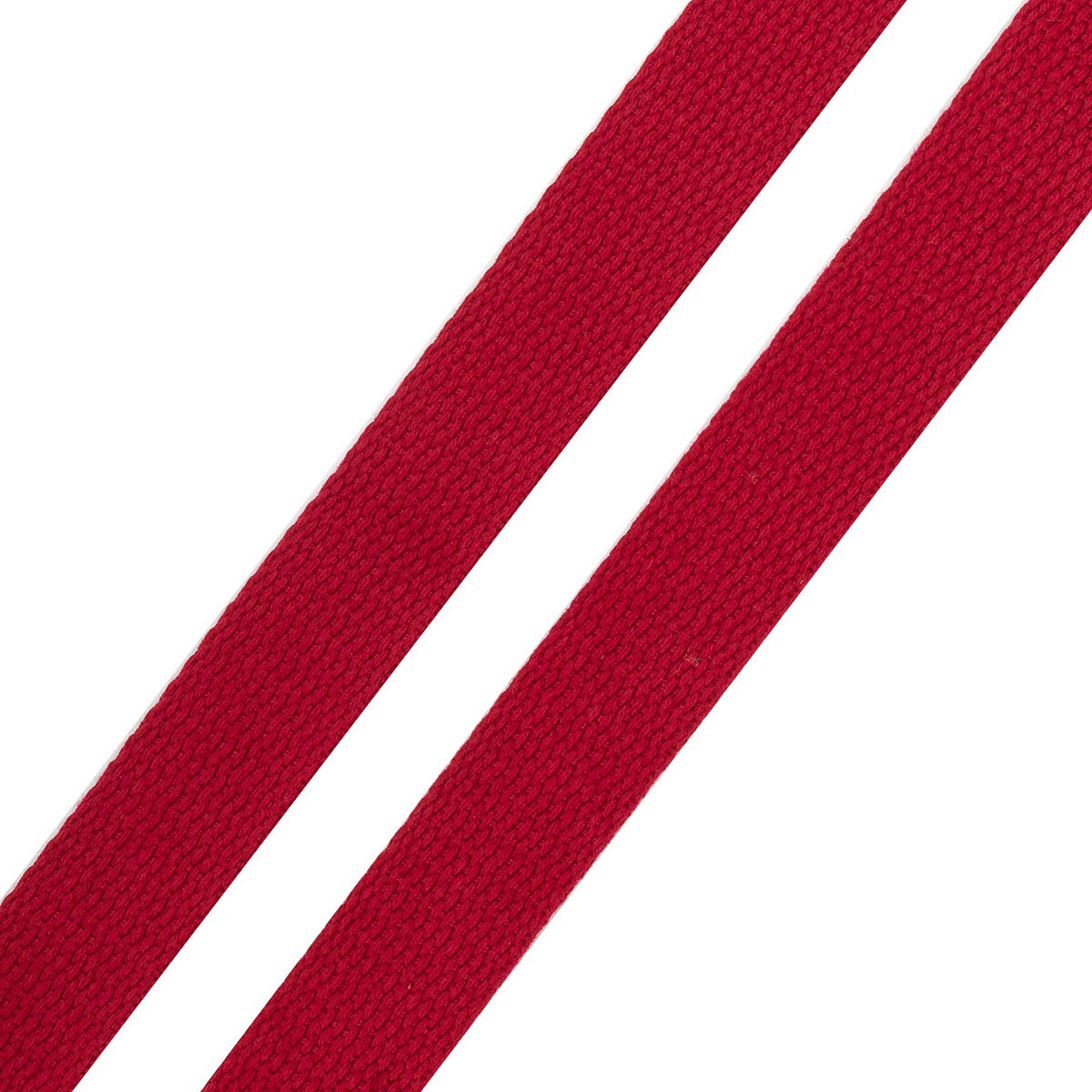 3Al357 Стропа ременная матовая, имитация хлопка (100% полиэстер) 26мм*100м (22 красный), 100 м