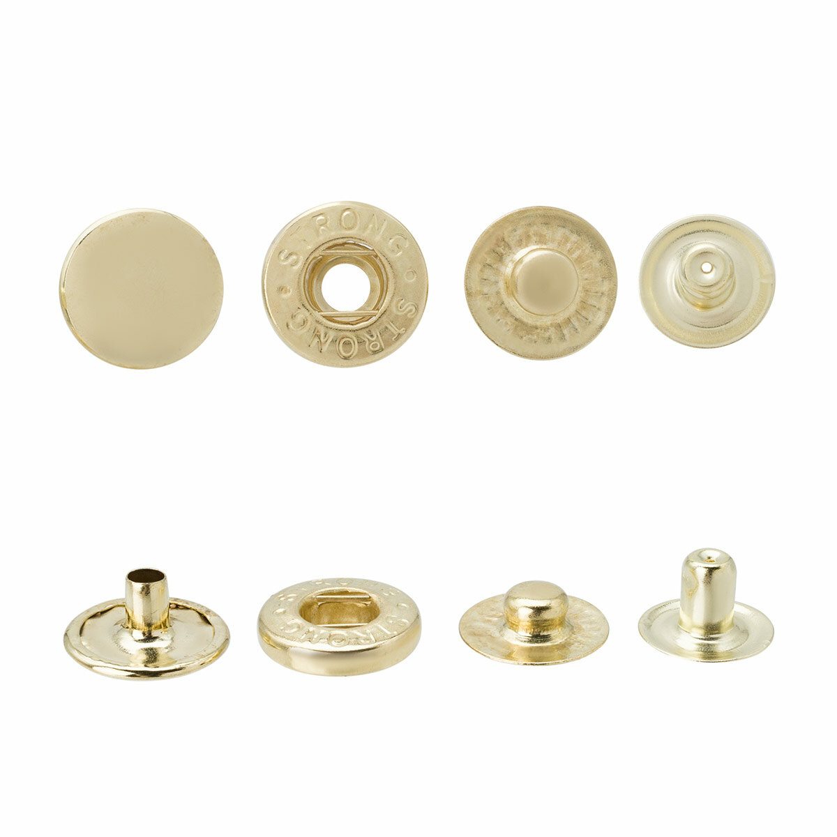 Кнопка Альфа (S-образная) 15мм металл (уп.~72шт) (золото), 72 шт