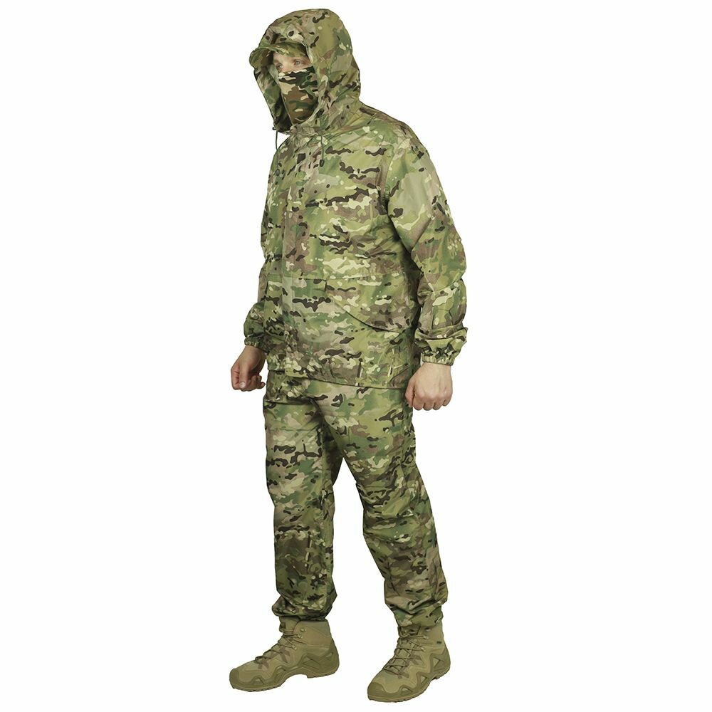 Костюм ветровлагозащитный (ВВЗ), военный армейский камуфляж спецназа Мультикам (Multicam), непромокаемый (водонепроницаемый) с защитой от дождя