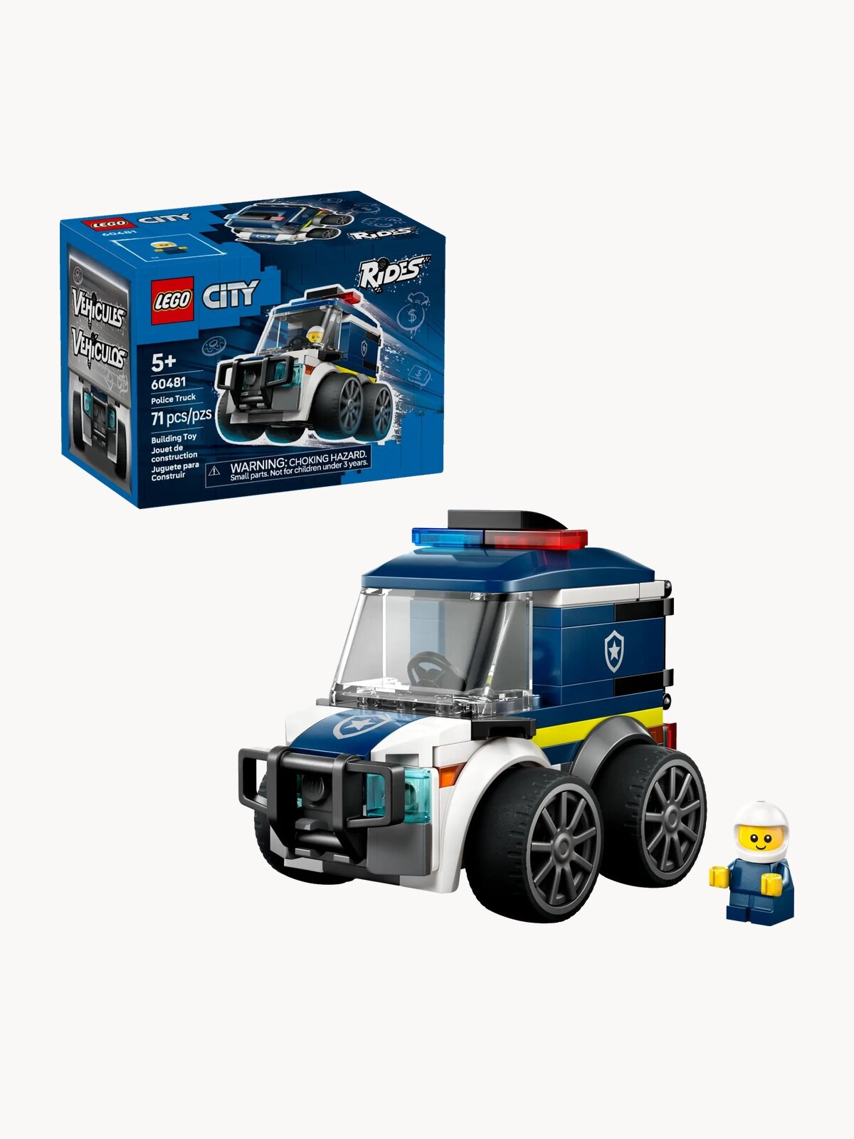 Конструктор LEGO City 60481 Полицейская машина, синий, 71 дет.