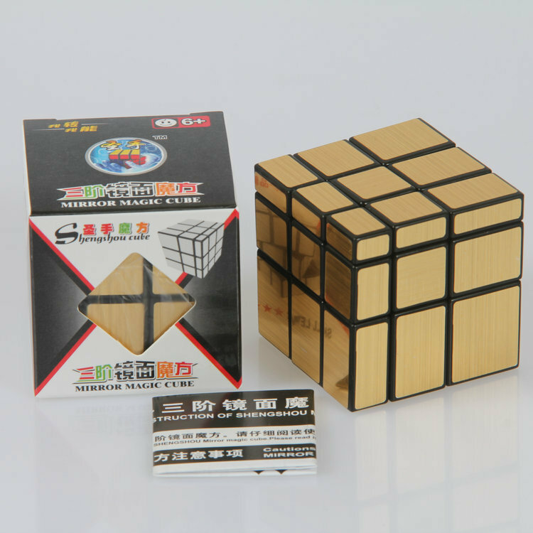 Зеркальный кубик рубика Holy Hand Mirror 23-й шаг деформации Золотой Серебряный Голубой Розовый блоки зеркала Кубик образовательные игрушки Трехжный золотой стикер зеркальный кубик рубика (черный низ)