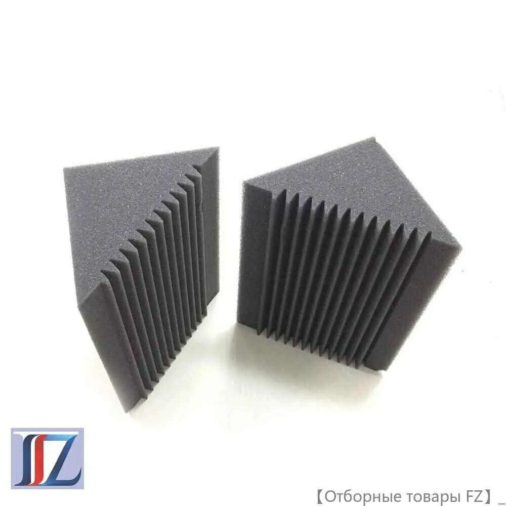 6 шт акустическая пена уголь/черный бас ловушка звукопоглощение студийная звукоизоляция угловая стена 12x12x24 см