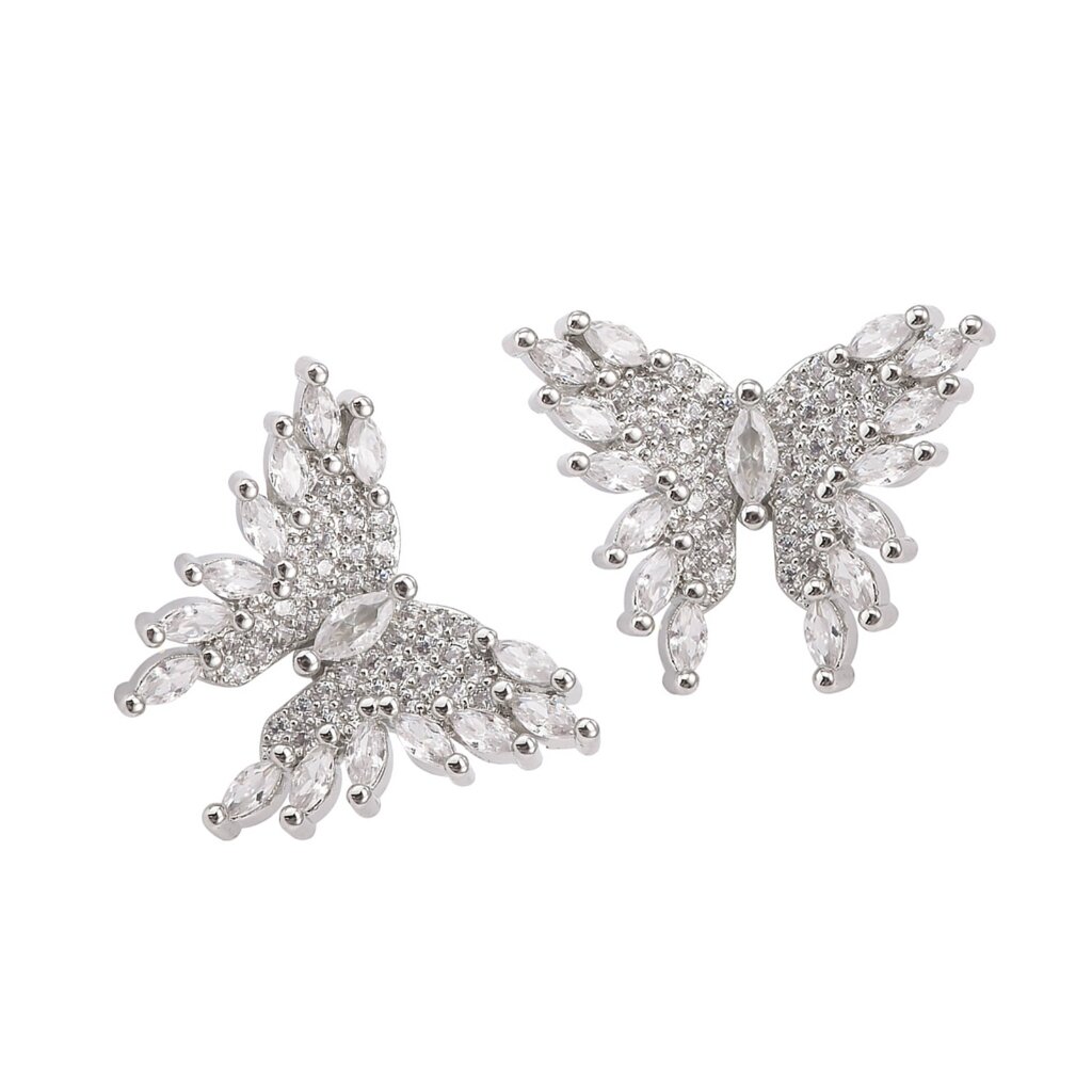 Мерцающий Зажим для наушников в Форме Бабочки для Наушников Freeclip С Полностью хрустальным Декором