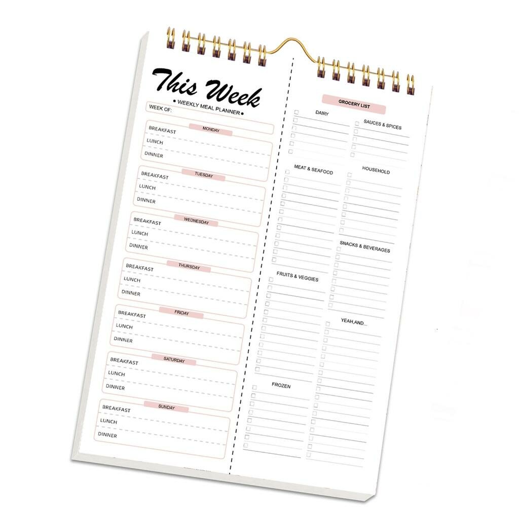 Ежедневник для планирования питания с разделом покупок, No. 3