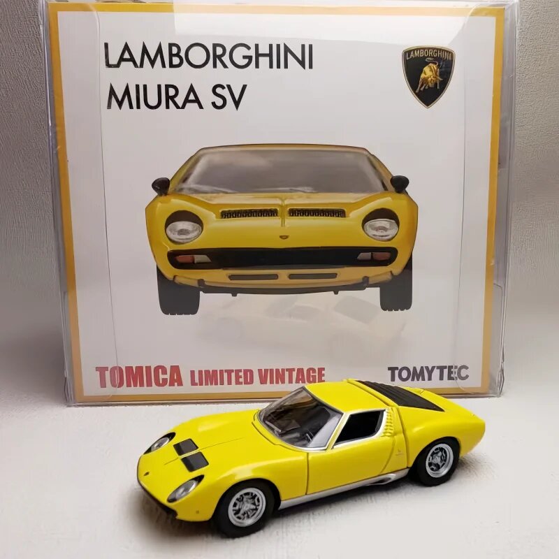 TOMYTEC TLV MIURA S Mura, литая под давлением миниатюрная модель автомобиля из желто-зеленого и красного сплава, украшения для взрослых, подарки для детей