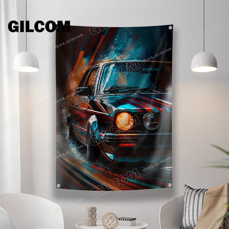 Спортивный автомобильный флаг из полиэстера 90 х 150 см, No.9