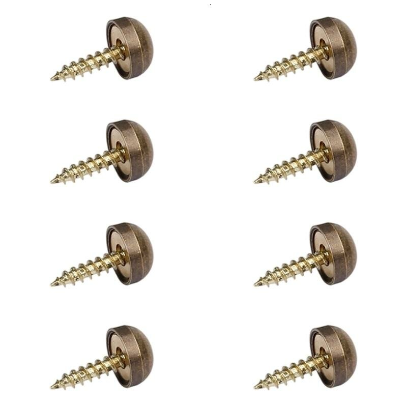 Декоративные латунные винты для зеркал и мебели, 8 шт, бронза 9 мм