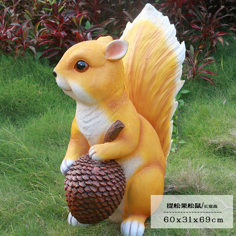 Наружный искусственный орнамент белки из смолы для сада и двора, маленькая скульптура животного, декор для сада и ландшафта, маленький элемент