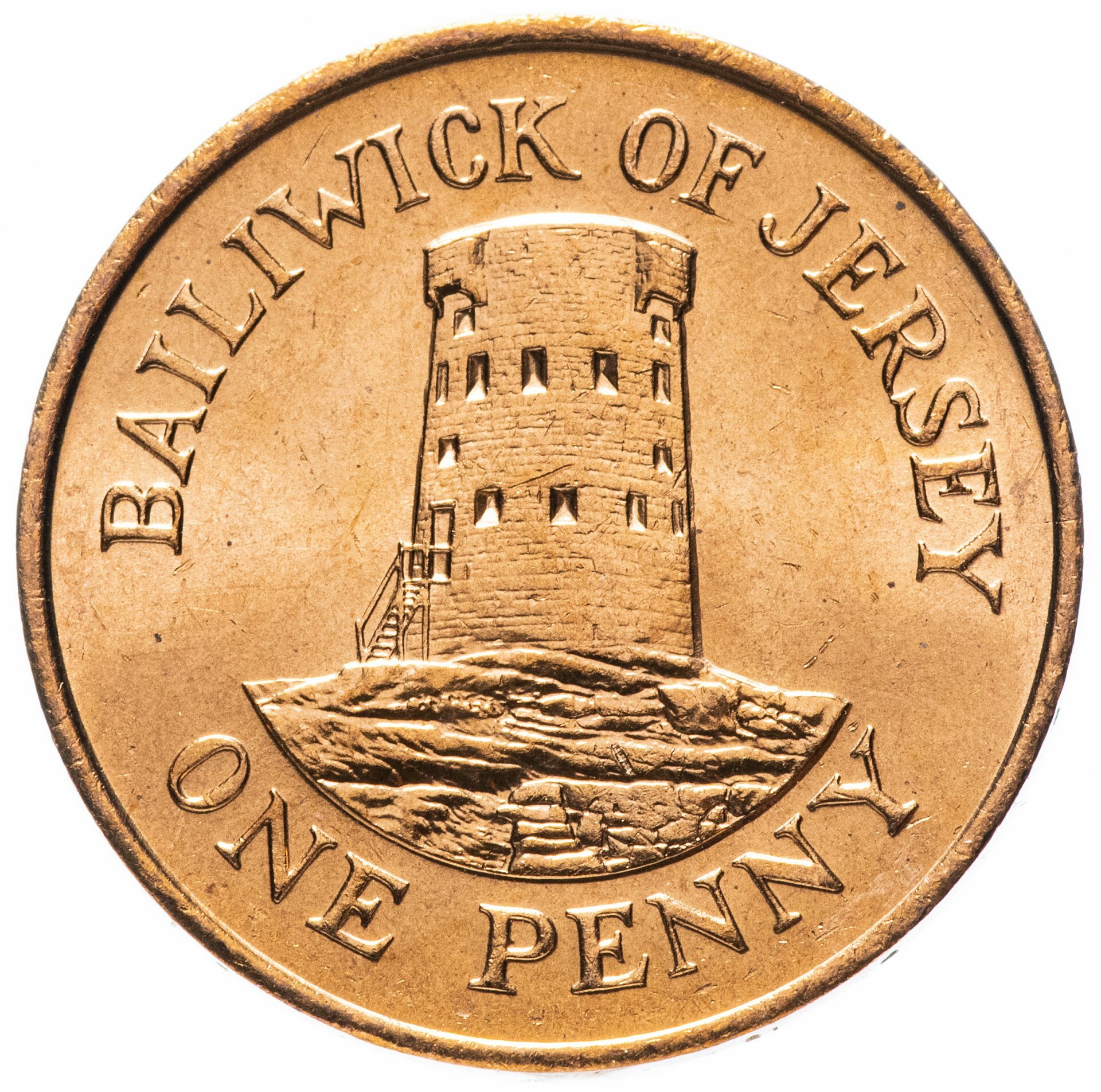 Джерси 1 пенни penny 1983-1992, Бронза, в сохранности AU-UNC