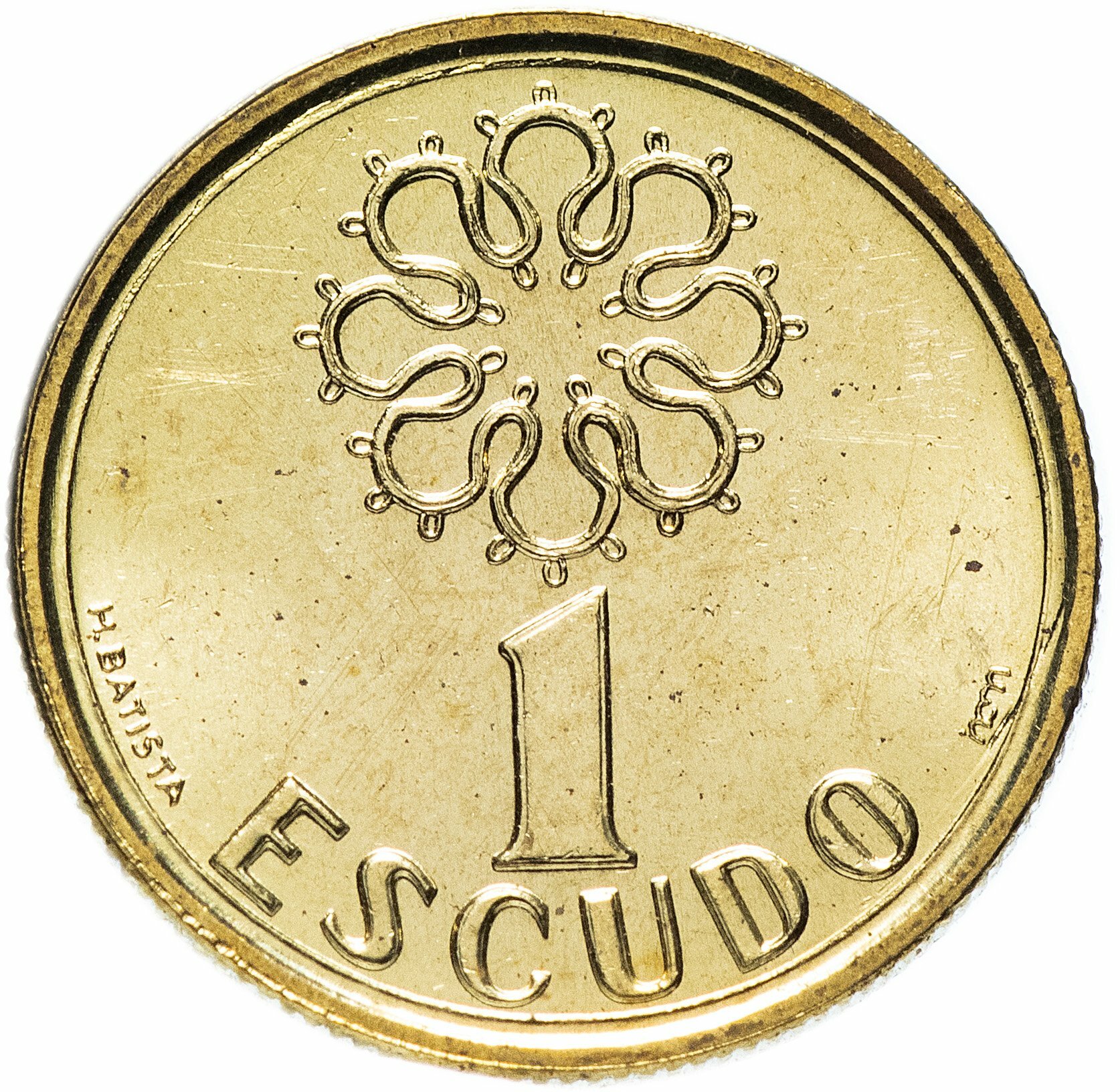 Португалия 1 эскудо escudo 1995, Латунь, в сохранности XF-AU