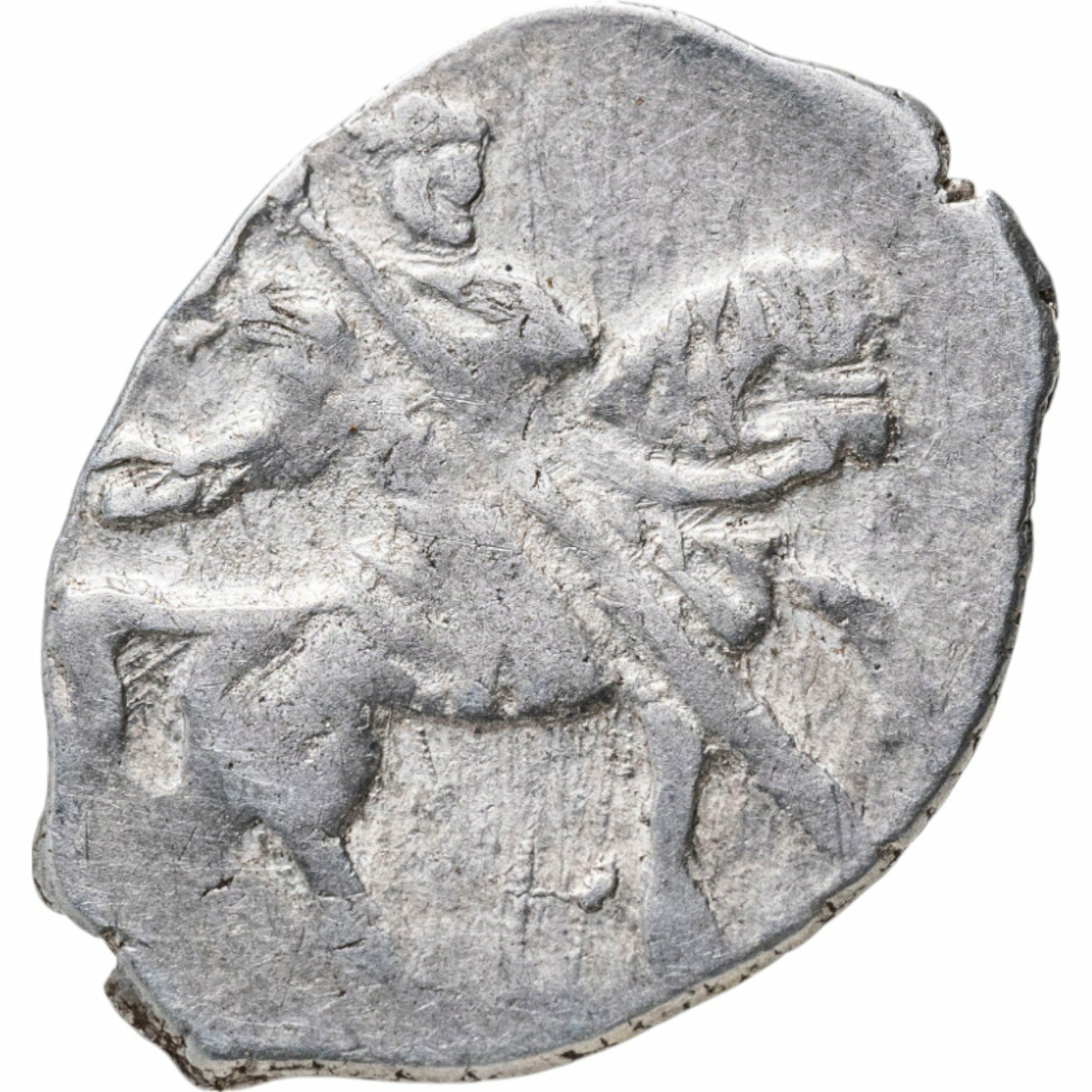 Василий IV Шуйский Смута Копейка чекан Москвы, Серебро, в сохранности XF