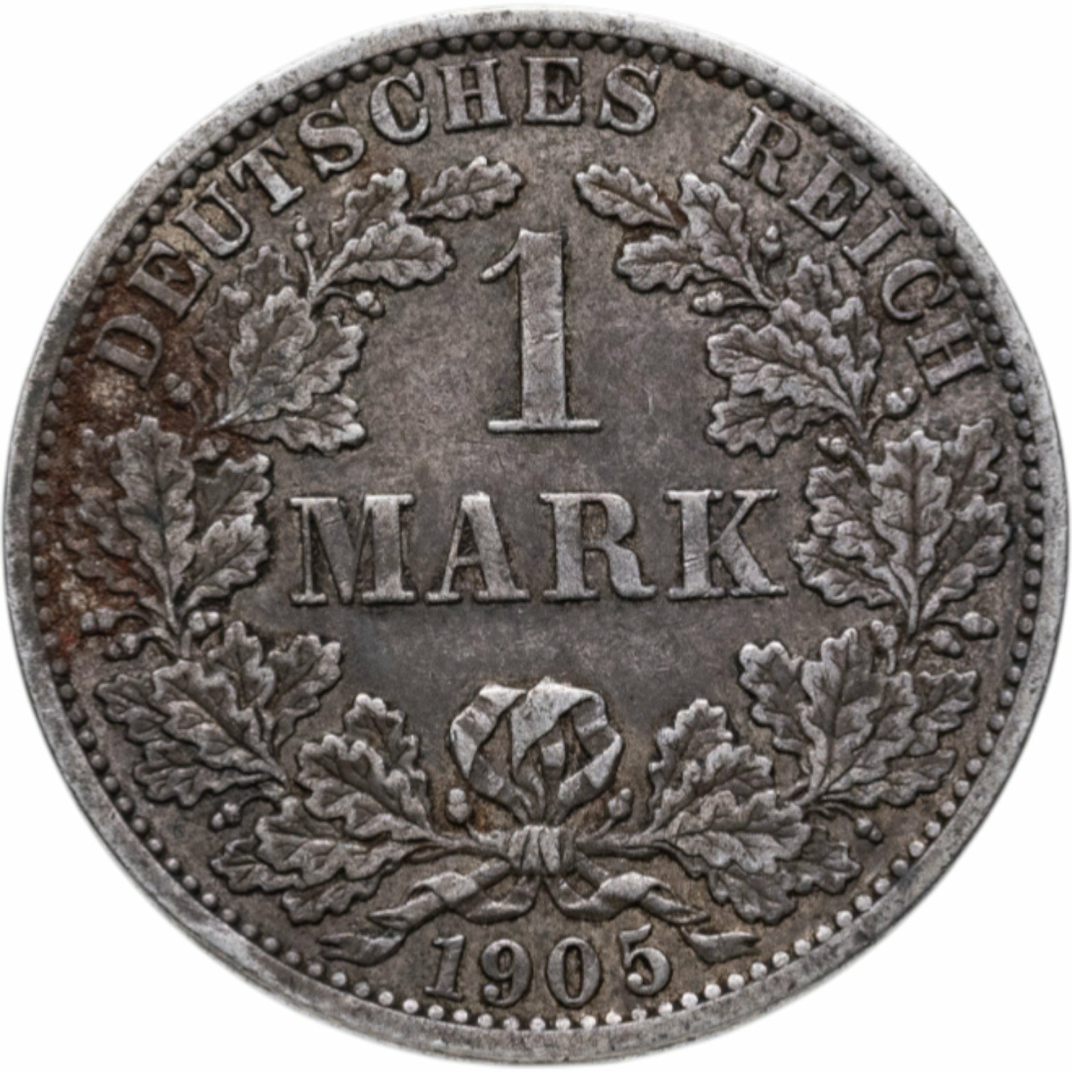 Германия 1 марка 1905 A знак монетного двора: "A" - Берлин, Серебро 900, в сохранности XF