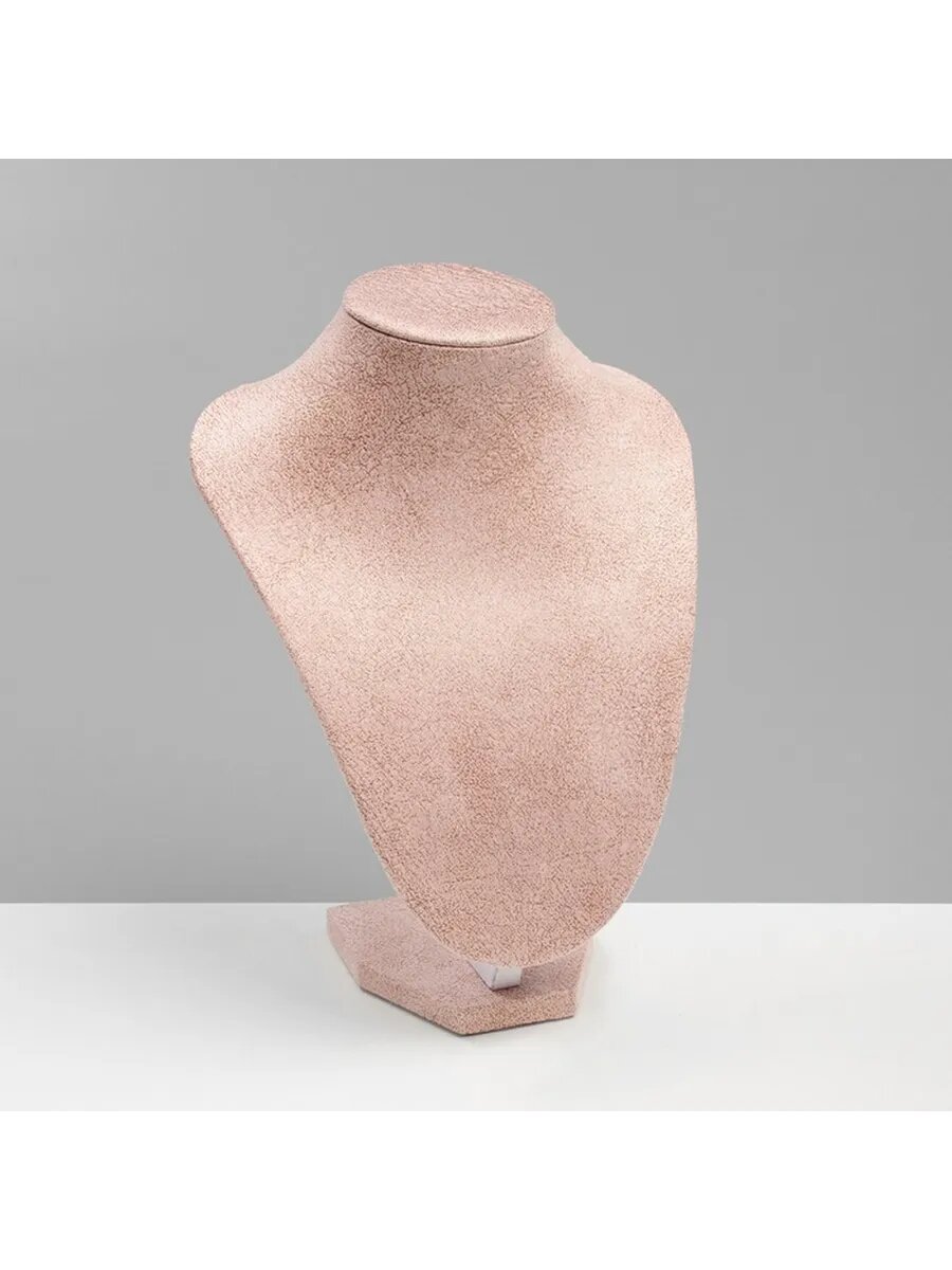 Розовый выставочный бюст для украшений