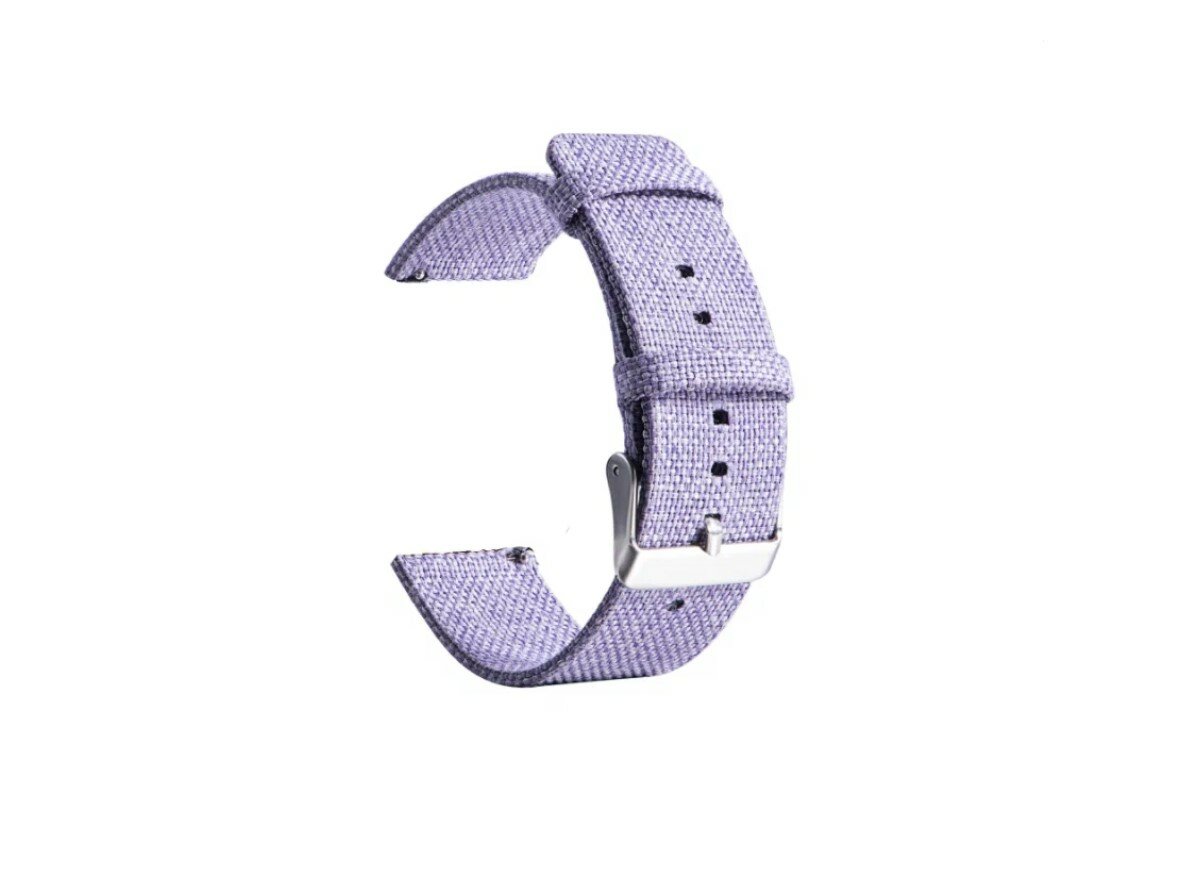 Ремешок MyPads для смарт-часов Samsung Galaxy Watch Active (SM-R500) из качественного нейлона с дизайном (фиолетовый)