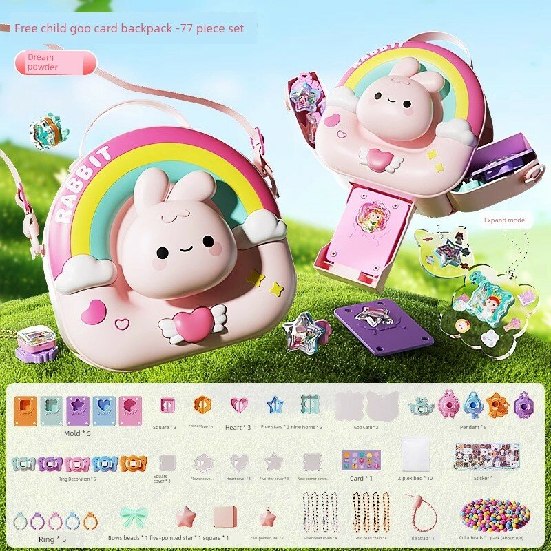 Набор для творчества Guka: кремовый клей, наклейки, камера-кролик, материалы для рукоделия, детские игрушки, подарок на