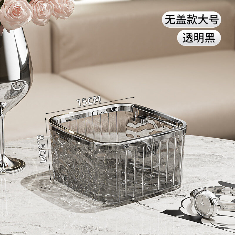 Креативная мини-корзина для мусора с крышкой, пресс-тип выдвижной контейнер для хранения, домашний стол для кофе, контейнер для уборки