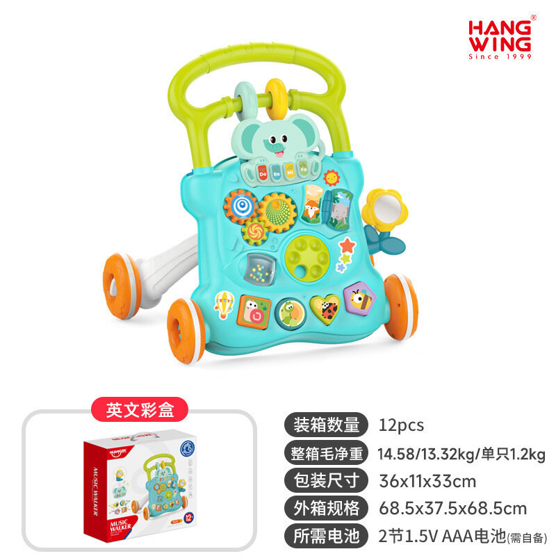 Кросс-бордерный популярный детский ходунок, музыкальный скользящий ходунок для детей, анти-переворот, многофункциональный ручной ходунок