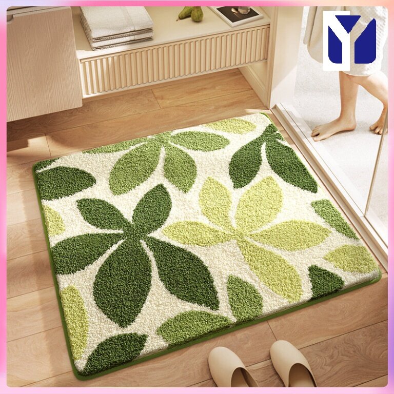 House of Wishes Ковер Цветочный флокированный 3d-ковер Квадратный ковер 60*60cm