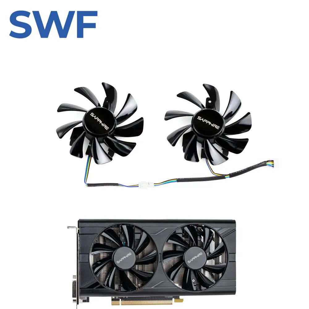 Новый 85-MM, FD9015U12S, Вентилятор охлаждения графики GPU для Radeon Sapphire RX 580 2048SP 8G D5 Вентилятор охлаждения видеокарты, T129215SU