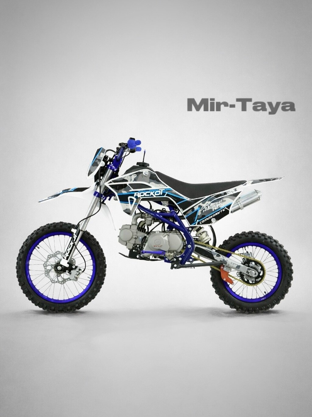 Питбайк ROCKOT HI-TECH 125 Comandante (механическое сцепление, электростартер, 17/14)