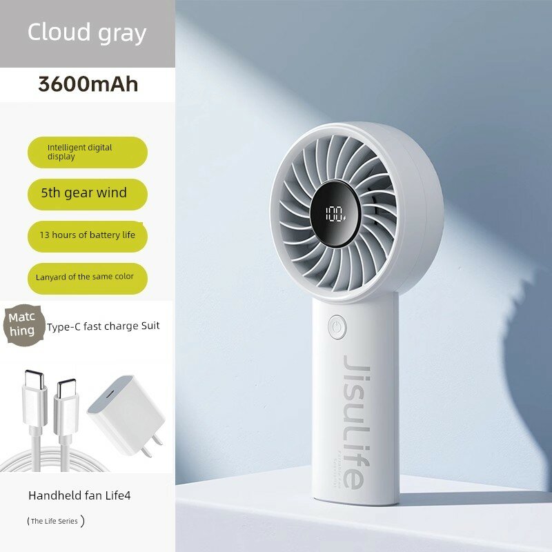 Jisu маленький вентилятор портативный маленький мини-перезаряжаемый вентилятор студенческое общежитие ручной USB