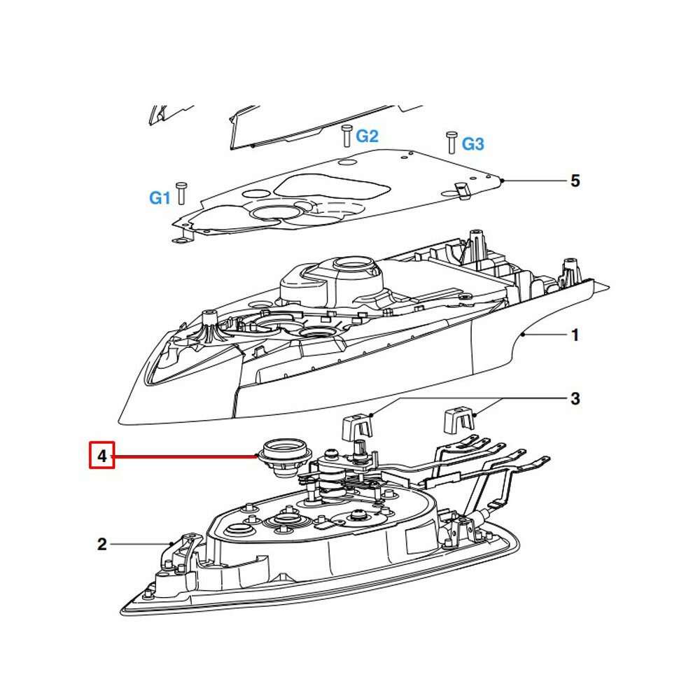 Уплотнитель клапана пара подошвы утюга Philips GC48. (423901558891) — фото 1