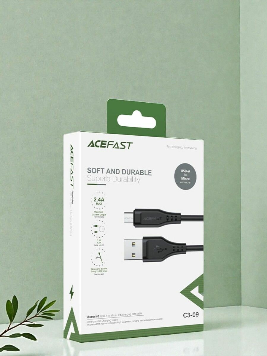 Кабель зарядки и передачи данных Acefast C3-09 Type-A to Micro
