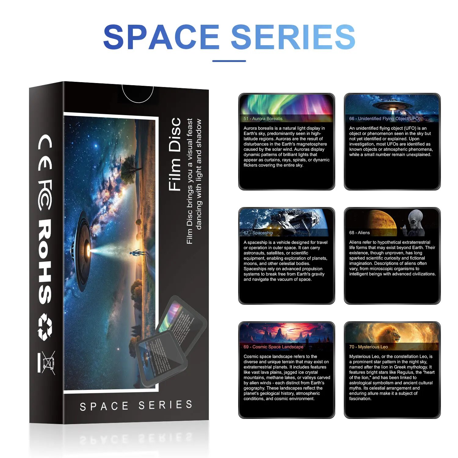 Ночник звездное небо Space, 6 шт