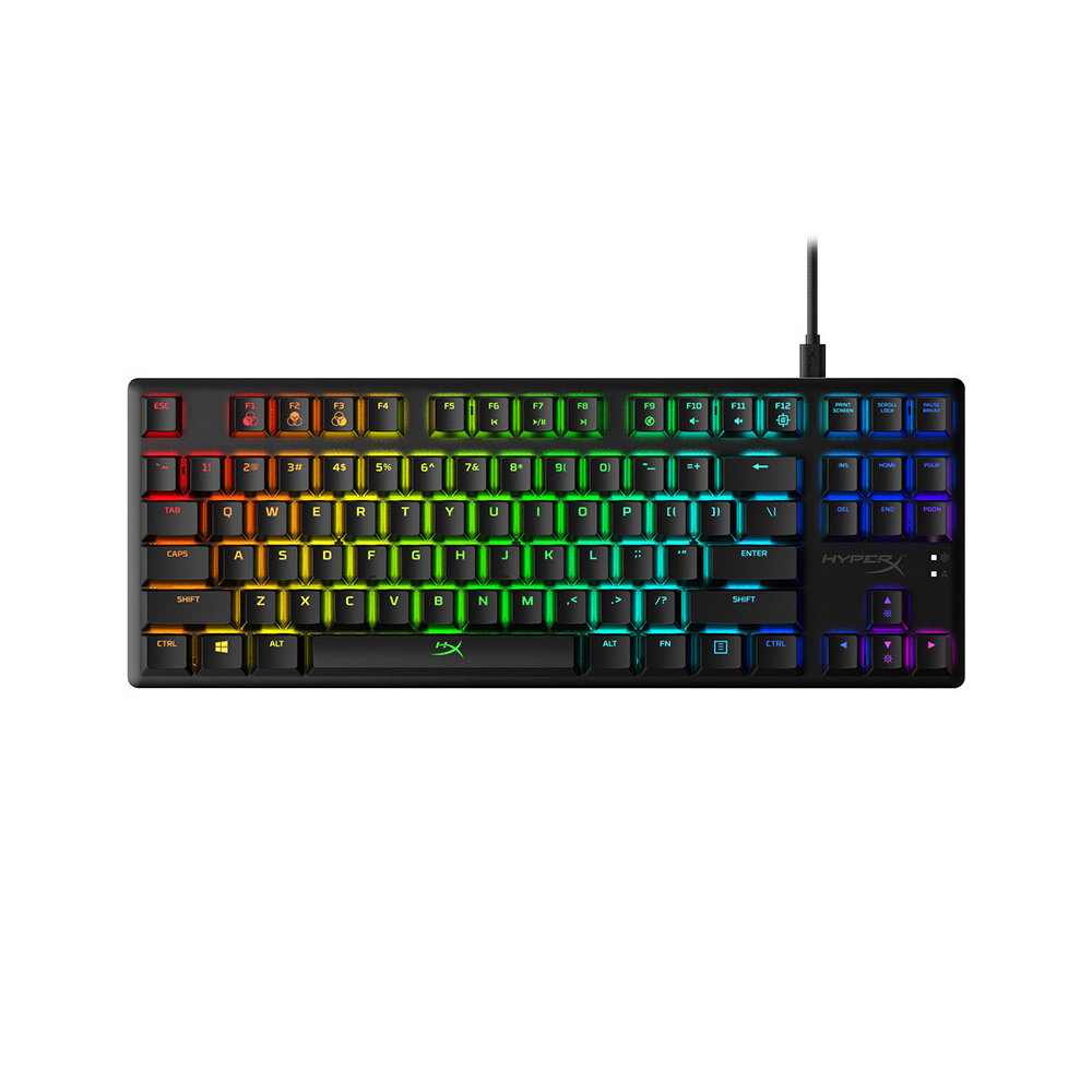 Клавиатура механическая Kingston HyperX Alloy Origins Core RGB Gaming 87 клавиш Red Switch с RGB подсветкой, съемным кабелем USB Type-C, алюминиевым корпусом
