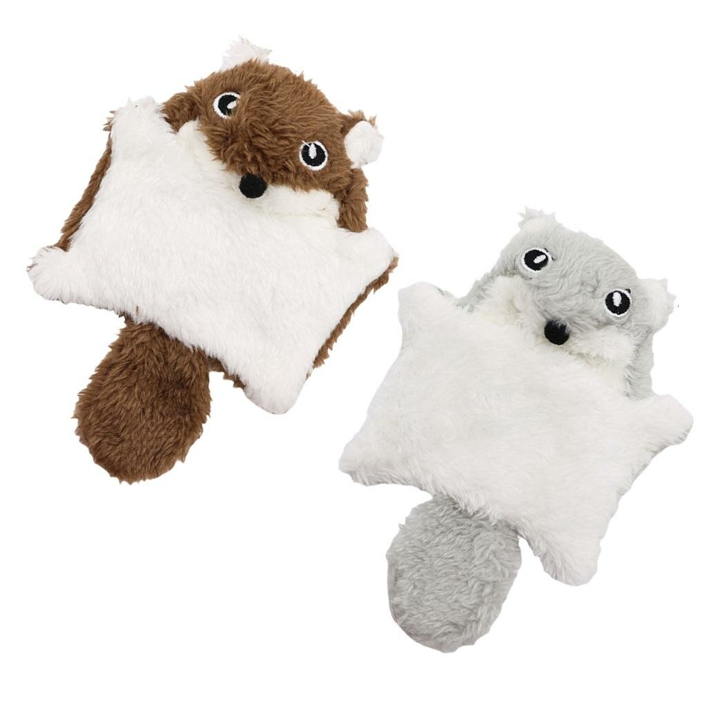 Плюшевые белки, 2 шт, Коричневый плюс пепел