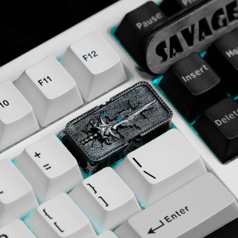 Кейкапы для механической клавиатуры - Ледяная Скорбь, World of Warcraft Artisan WOW Keycap Клавиша возврата смола, клей