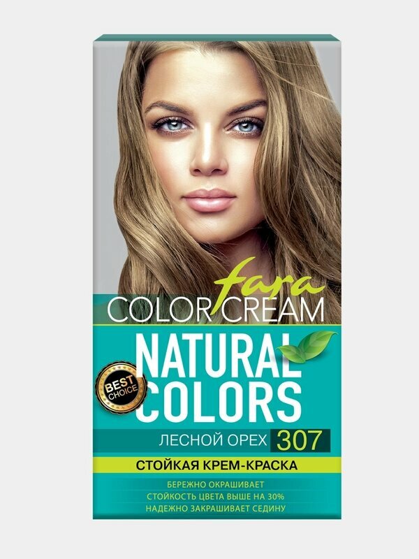 Крем-краска для волос Fara Natural Colors, 307 лесной орех