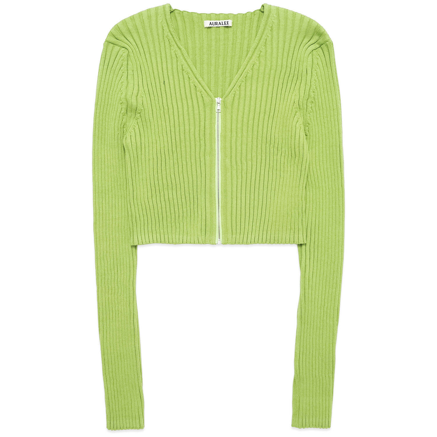 Кардиган КАРДИГАН AURALEE DRY COTTON WIDE RIB KNIT ZIP CARDIGAN