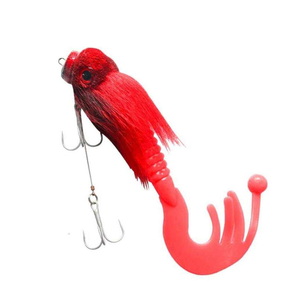 Плавающая приманка-мышь 30 см с раздвоенным хвостом, 02