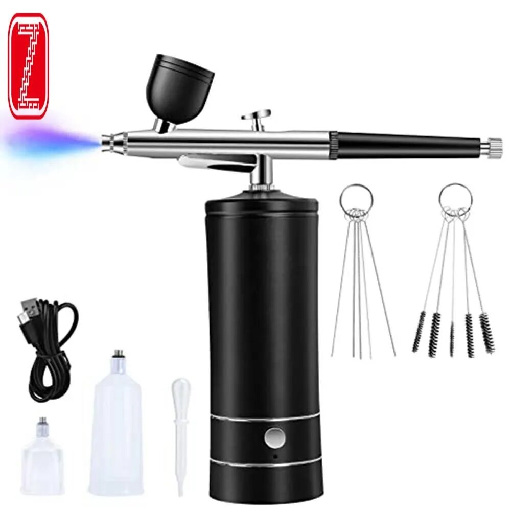 (V M Z D) 1 SET Airbrush Kit Аккумуляторный Беспроводной Компрессор Для Аэрографа 30PSI Набор Аэрографов Высокого Давления
