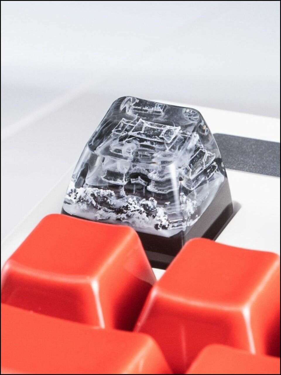 Эксклюзивные пользовательские кейкапы для механической клавиатуры Dojo в стиле черных самураев, созданные вручную из смолы по технологии Artisan