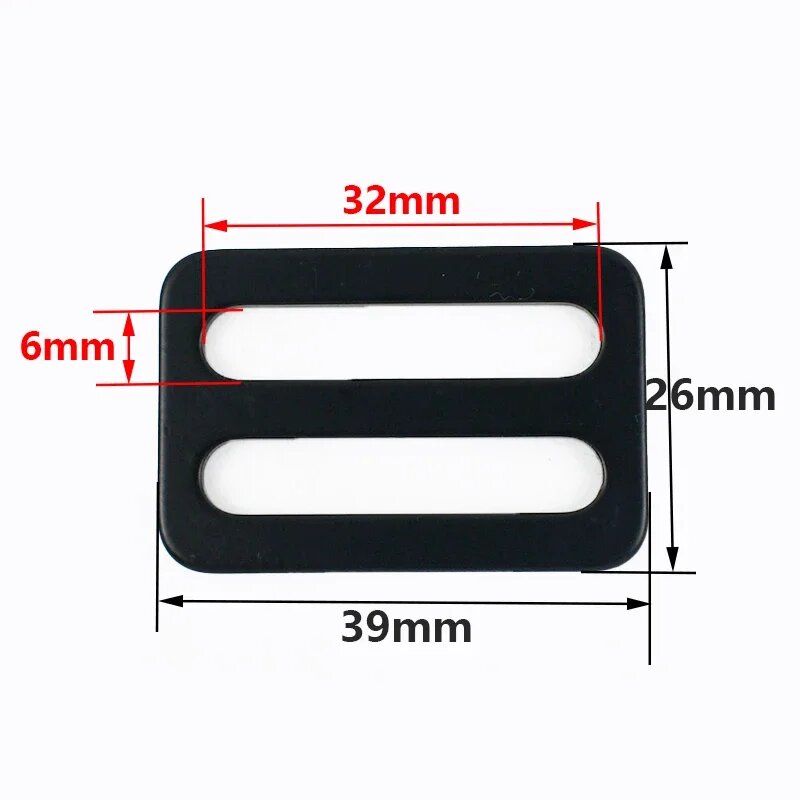 Пряжки-слайдеры Deepeel из нержавеющей стали 20-50 мм Черный, 5Pcs, Black-32mm
