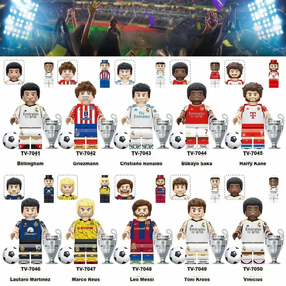 Конструктор Футбол фигурки игроков Fifa Фифа